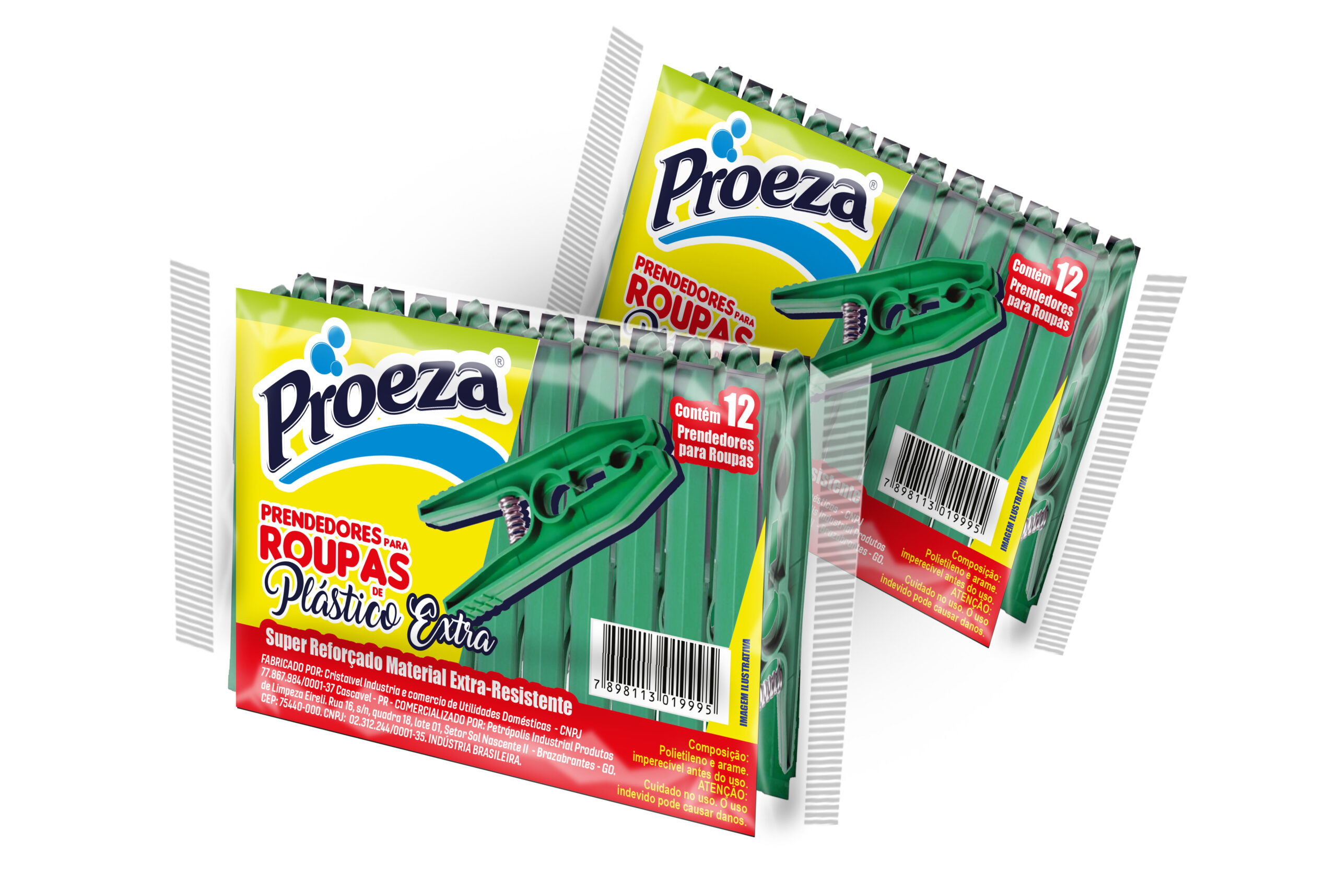 Prendedor de Roupa - Plástico extra resistente - Proeza